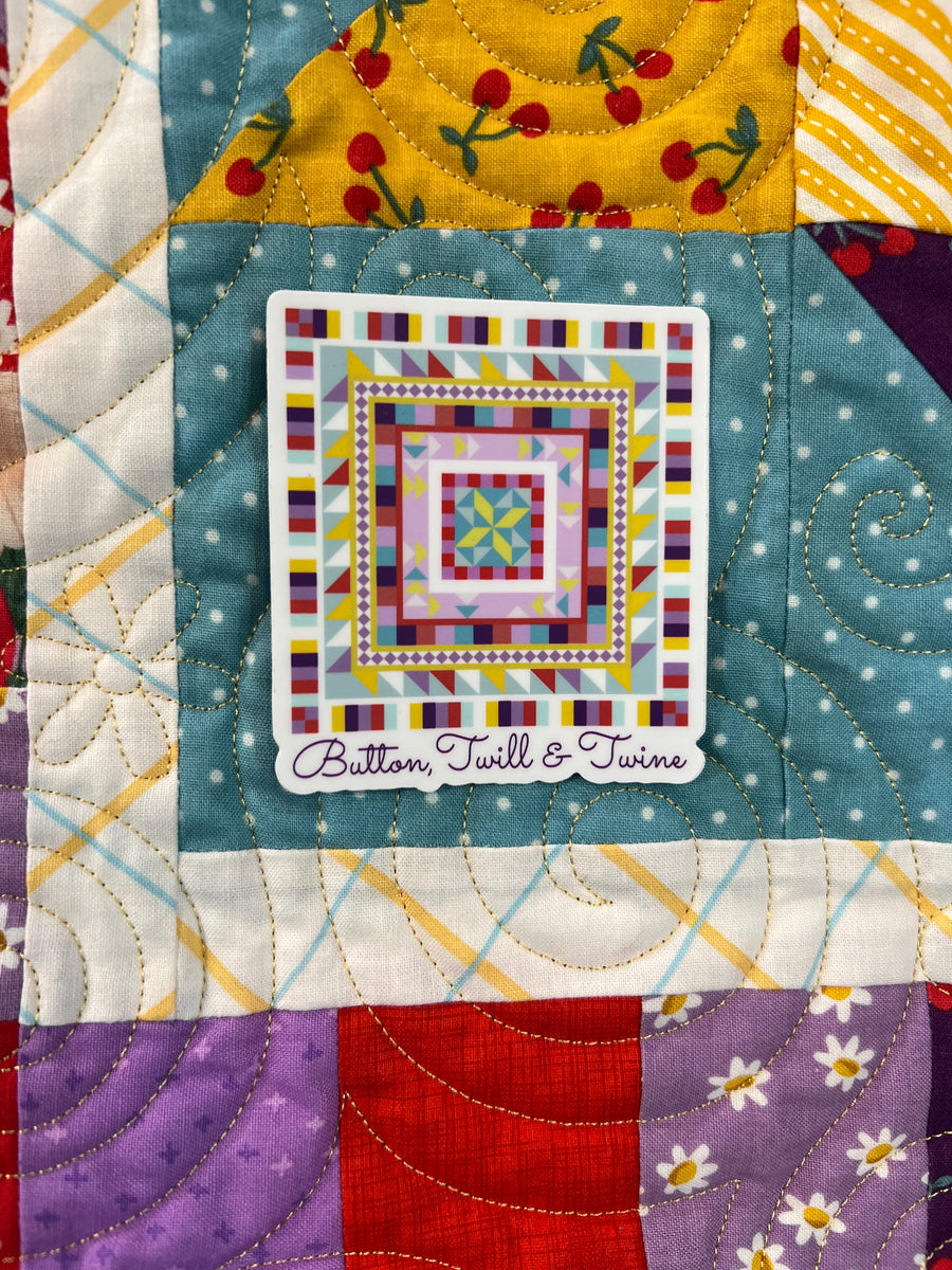 Around the Block Sticker – Button, Twill and Twine: Modern Quilt Patterns